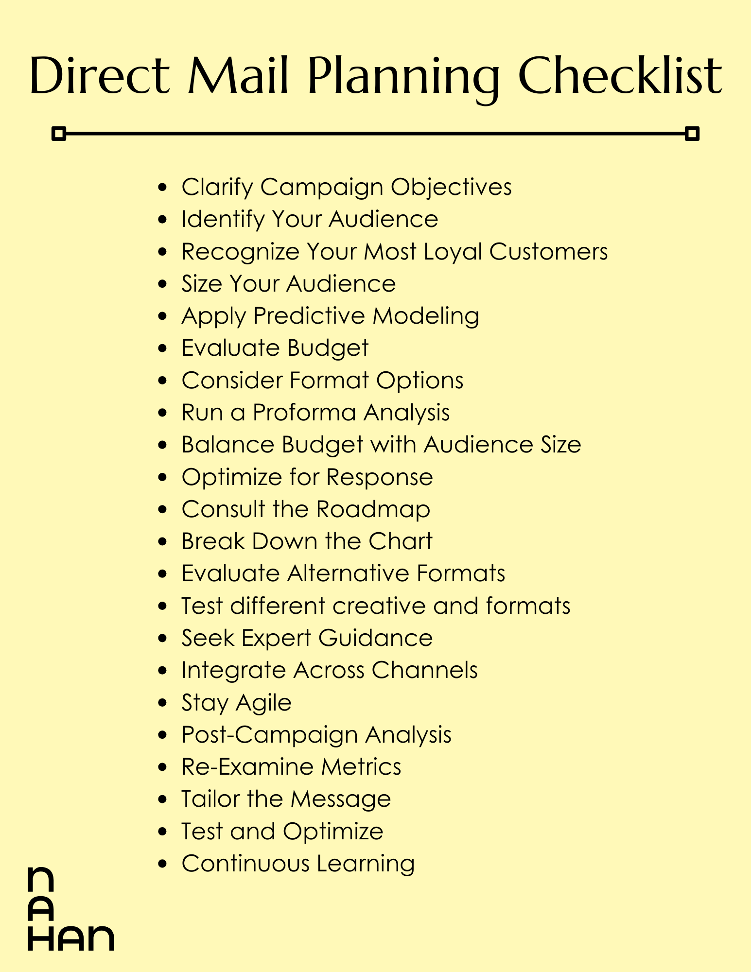 Decoding Direct Mail Plans: A Checklist for Marketers - Nahan